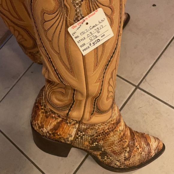 Larry Mahan | Shoes | Larry Mahan Vintage Python Skin Western Boots ...